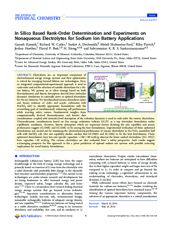 (PDF) In Silico Based Rank-Order Determination and Experiments on ...