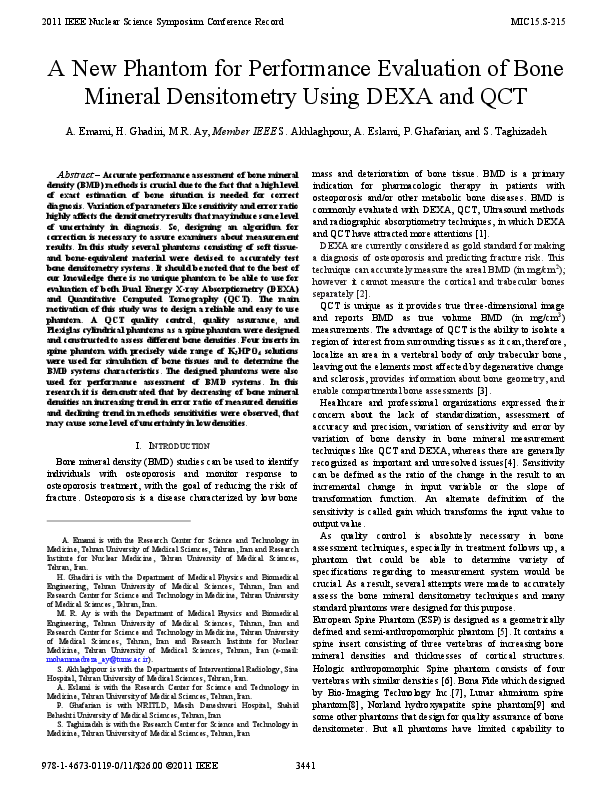 (PDF) A New Phantom for Performance Evaluation of Bone Mineral ...