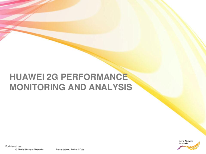 (PPT) 2G-Huawei-Performance-Monitoring