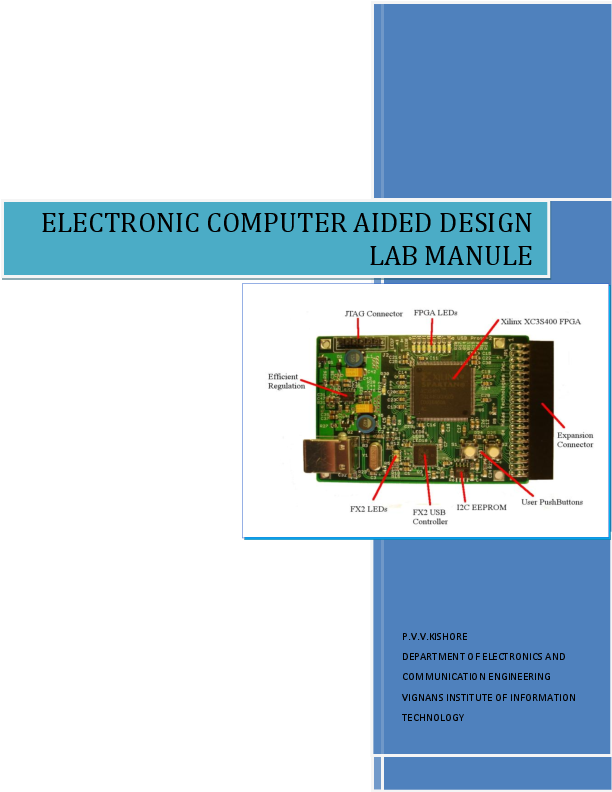 (DOC) ECAD LAB Manule1