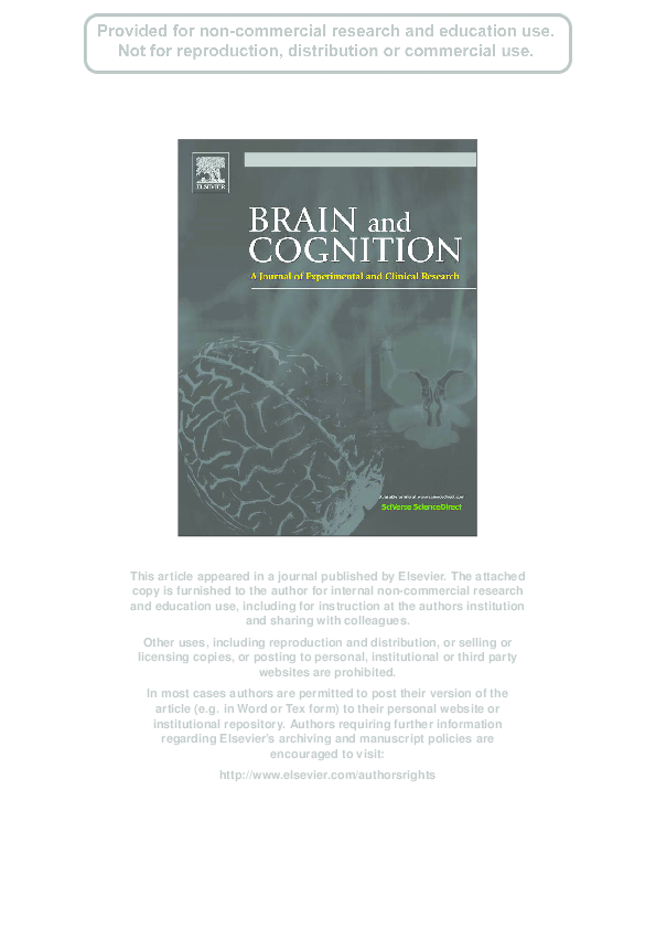 (PDF) Cognitive control and attentional functions