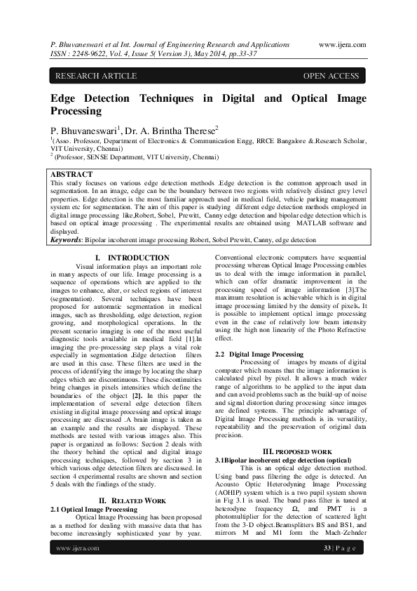 Pdf Edge Detection Techniques In Digital And Optical Image Processing 