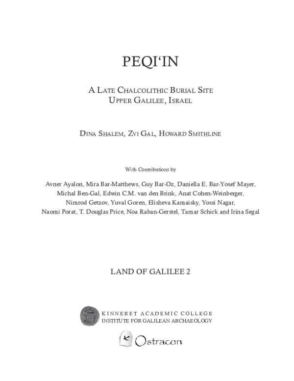 (PDF) PROVENANCE STUDY OF CLAY OSSUARIES AND OTHER VESSELS