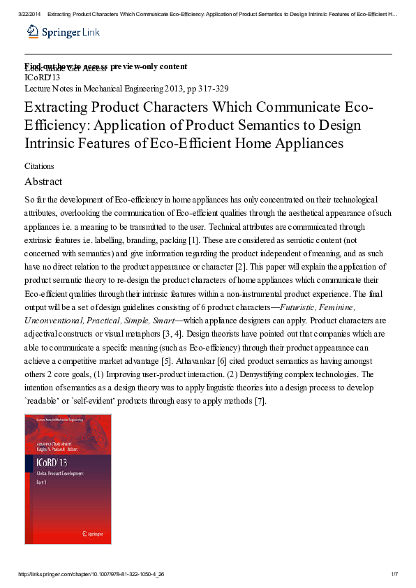 (PDF) Product semantics: exploring the symbolic qualities of form ...