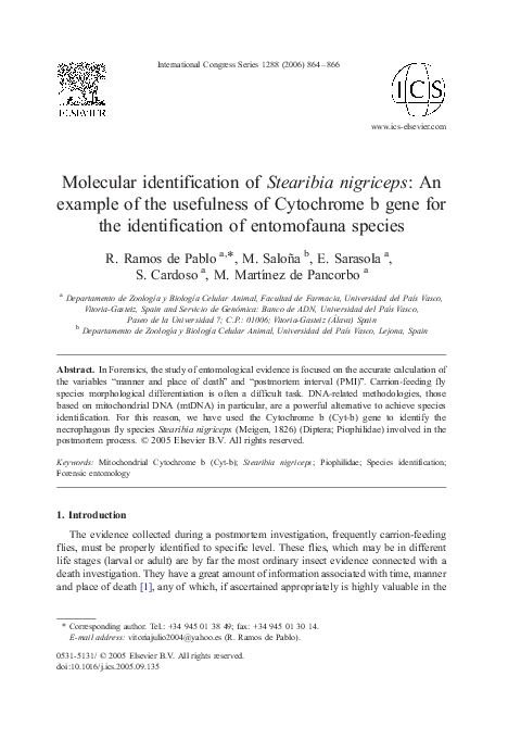 (PDF) Molecular identification of Stearibia nigriceps: An example of ...