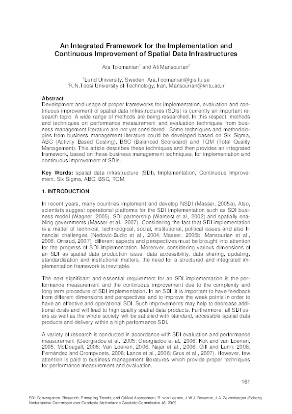 (PDF) An Integrated Framework for the Implementation and Continuous ...