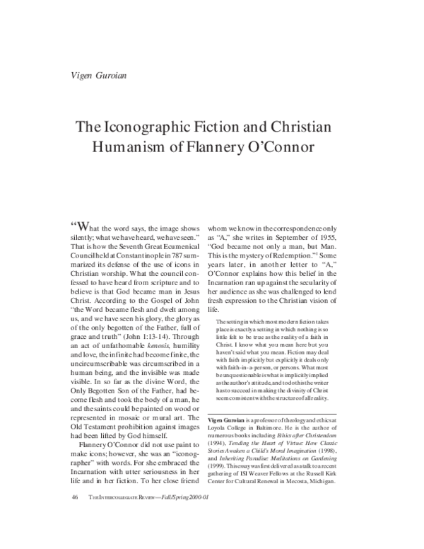 (PDF) The Iconographic Fiction and Christian Humanism of Flannery O'Connor