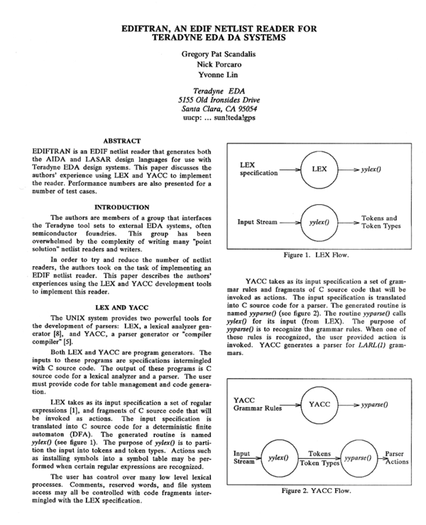 (PDF) EdifTran, and EDIF NEtlist Reader for Teradyne EDA DA Systems