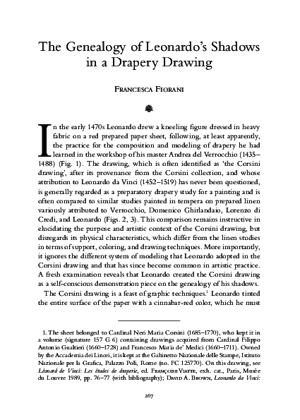 (PDF) “The Genealogy of Leonardo’s Shadows in a Drapery Study”, in ...