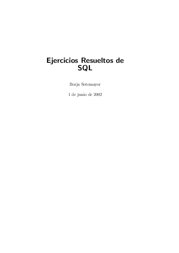 (PDF) Ejercicios SQL (PDF) Ejercicios SQL