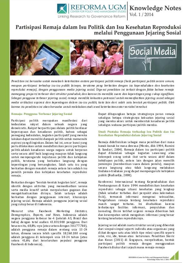 (PDF) Knowledge Note-Partisipasi Remaja