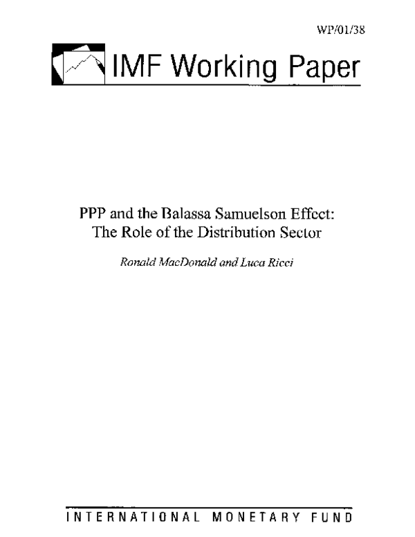 (PDF) PPP and the Balassa Samuelson Effect: The Role of the ...