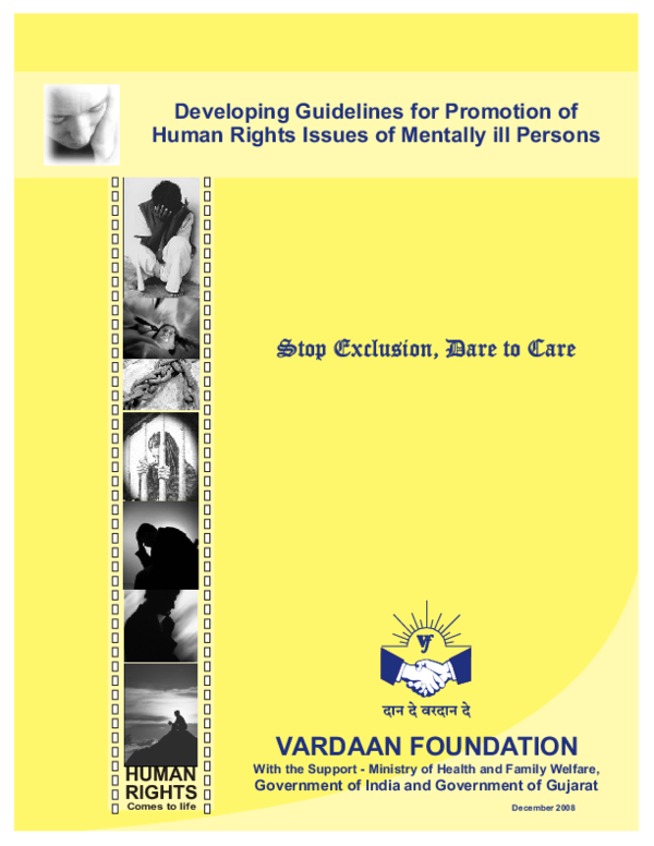(PDF) Developing guidelines for Promotion of Human Right Issues for ...