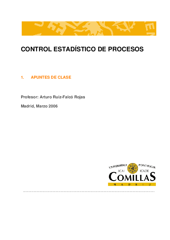 (PDF) CONTROL ESTADÍSTICO DE PROCESOS Control Estadístico de Procesos