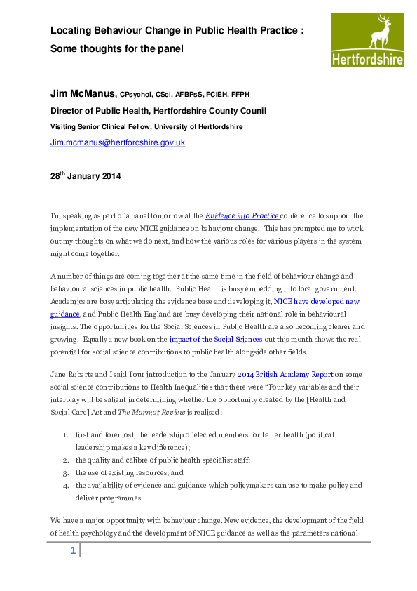 (DOC) Putting behaviour change in context in public health
