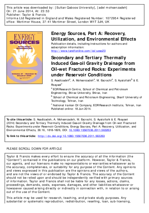 (PDF) Energy Sources, Part A: Recovery, Utilization, and Environmental ...