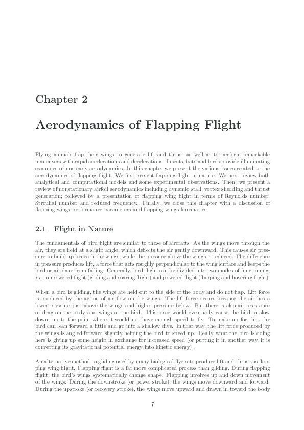 (PDF) Aerodynamics of Flapping Flight
