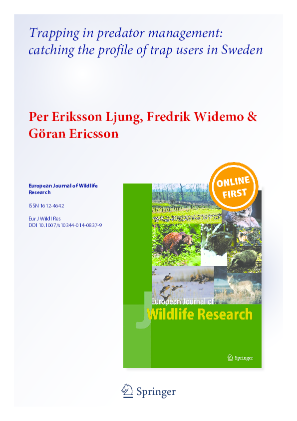 (PDF) Trapping in predator management: catching the profile of trap ...
