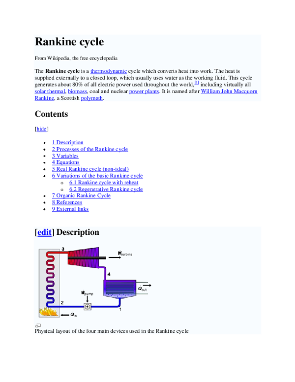 (PDF) Rankine cycle