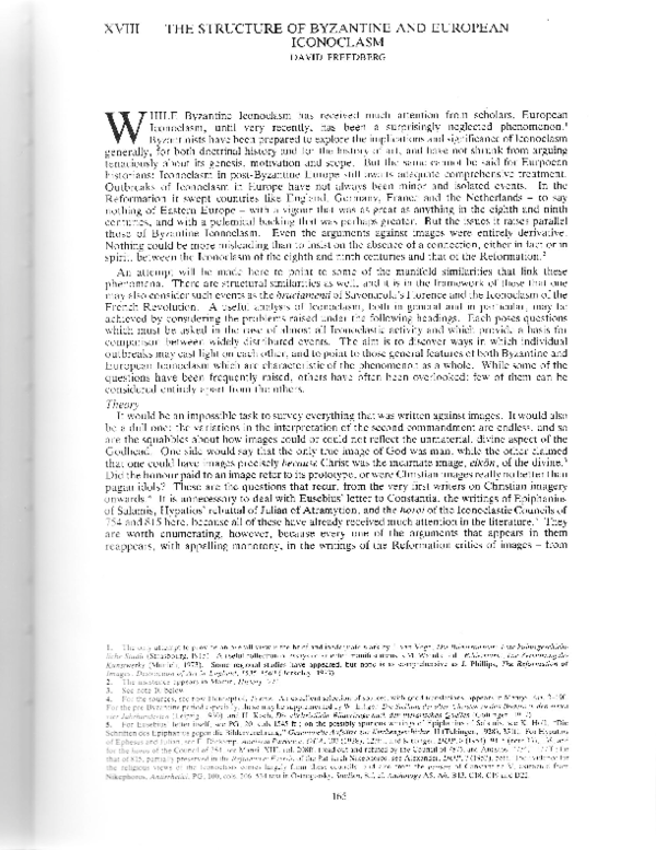 (PDF) The Structure of Byzantine and European Iconoclasm