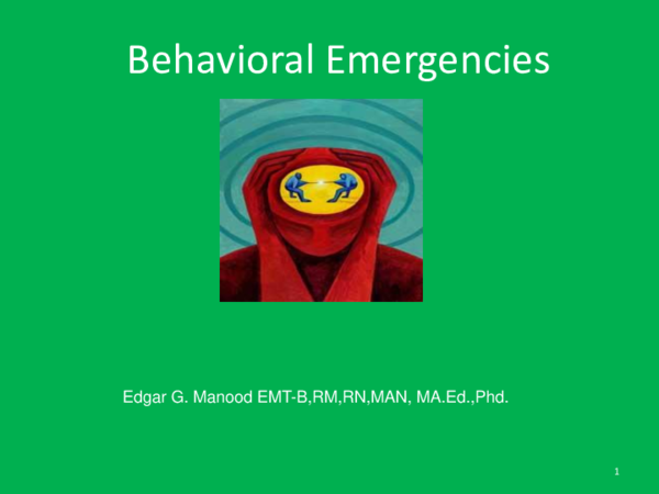 (PPT) BEHAVIORAL EMERGENCIES