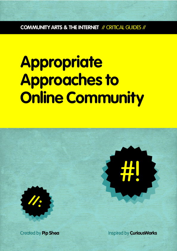 (PDF) Appropriate approaches to online community (pamphlet, 2012)