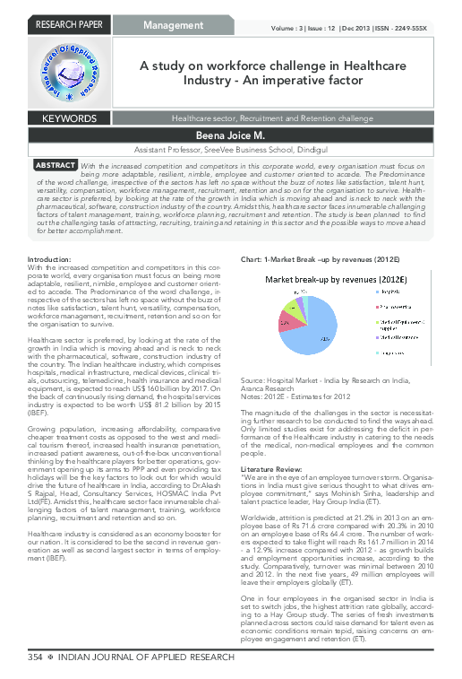(PDF) 354 X INDIAN JOURNAL OF APPLIED RESEARCH A study on workforce ...