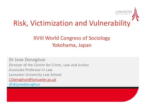 (PPT) Risk, Victimization and Vulnerability