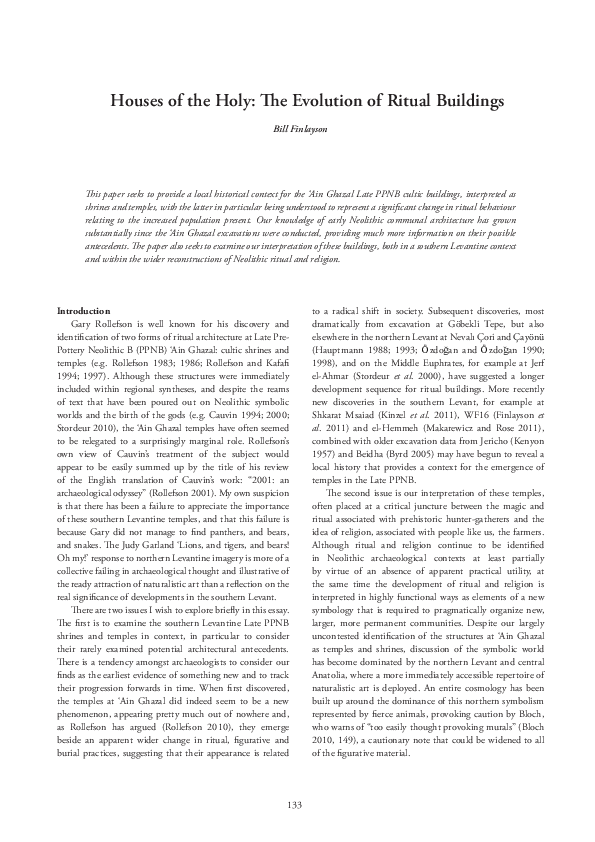 (PDF) Houses of the Holy: The Evolution of Ritual Buildings