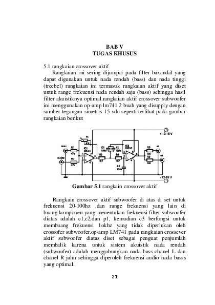 (DOC) Rangkaian Crossover Aktif