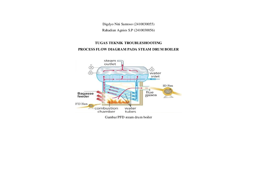 (DOC) PROCESS FLOW DIAGRAM PADA STEAM DRUM BOILER