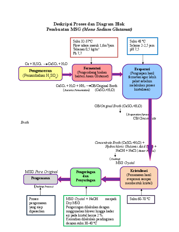 (DOC) Deskripsi Proses dan Diagram Blok Pembuatan MSG (Mono Sodium ...