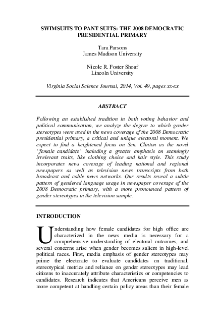(PDF) Parsons, Tara & Nicole Foster Shoaf (2014) "Swimsuits to Pant ...