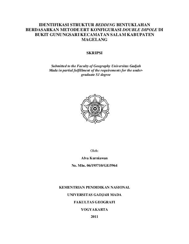 (PDF) Identifikasi Struktur Bedding Bentuklahan Berdasarkan Metode ERT ...