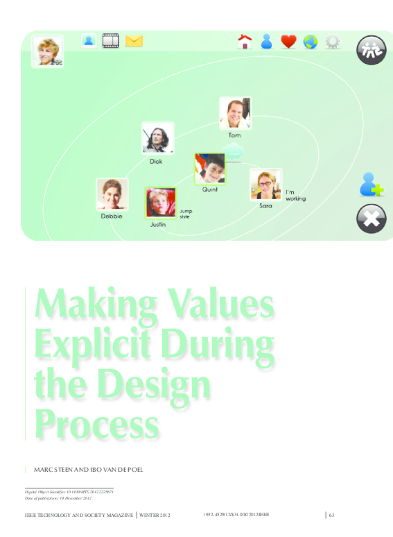 (PDF) Making Values Explicit During the Design Process