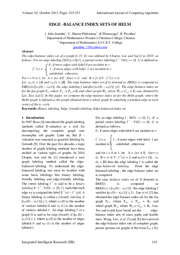 (PDF) EDGE -BALANCE INDEX SETS OF HELM
