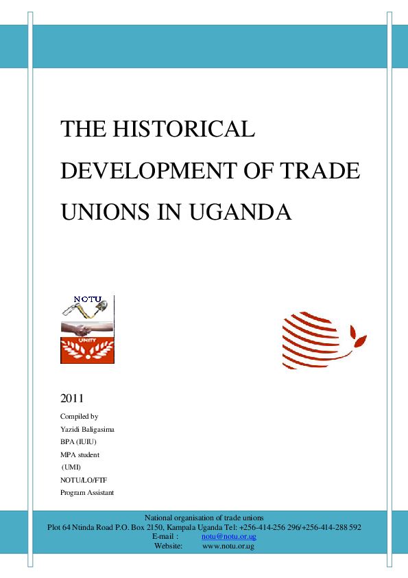 (PDF) NOTU/LO/FTF Program Assistant National organisation of trade unions