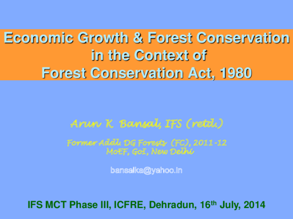 (PDF) Economic Growth & Forest Conservation in the Context of Forest ...