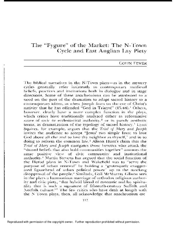 (PDF) The 'fygure' of the market: The N-Town Cycle and East Anglian Lay ...