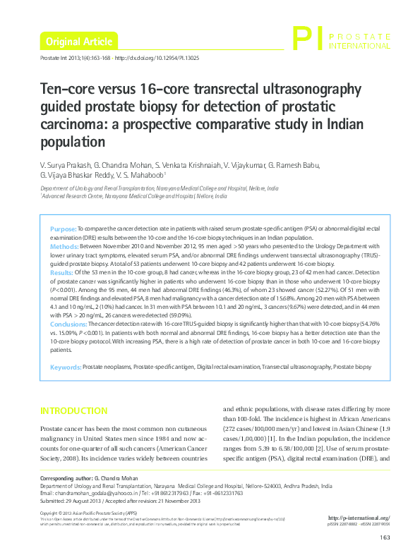 (PDF) Ten-core versus 16-core transrectal ultrasonography guided ...