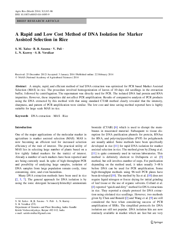 (PDF) Rapid isolation paper