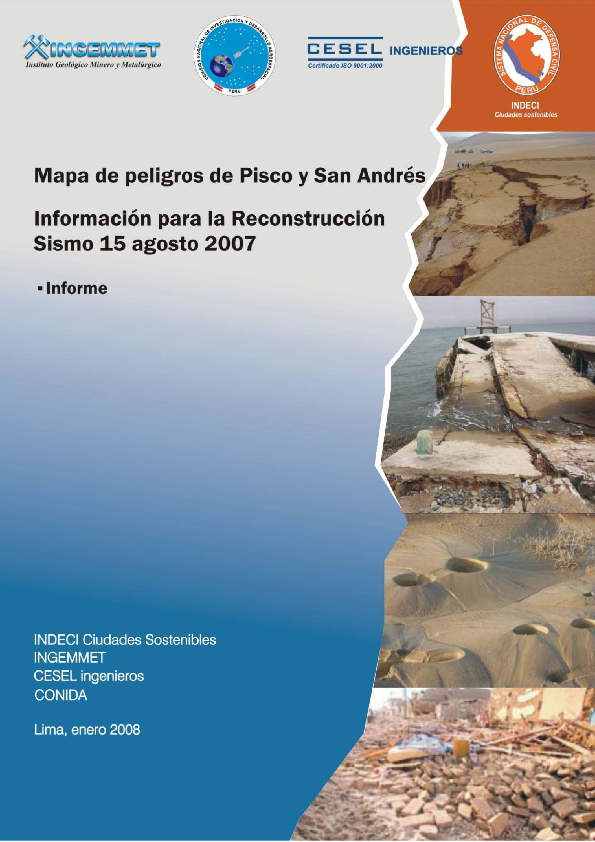 (PDF) MAPA DE PELIGROS DE PISCO Y SAN ANDRES INGEMMET – PROYECTO INDECI – PNUD CIUDADES ...