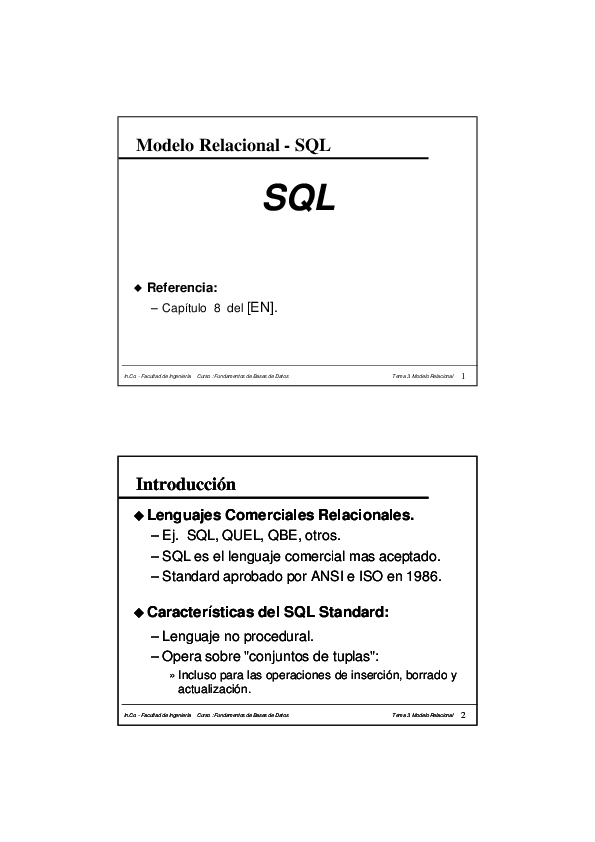 Modelo Relacional -SQL