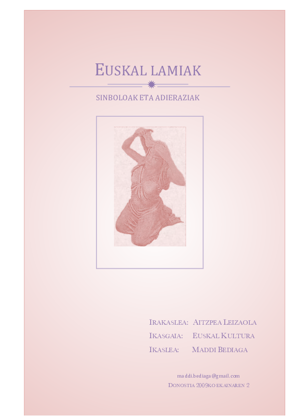 (PDF) EUSKAL LAMIAK: SINBOLOAK ETA ADIERAZIAK