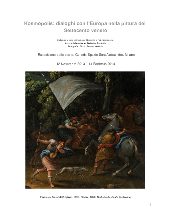 (PDF) Kosmopolis: dialoghi con l'Europa nella pittura del Settecento veneto