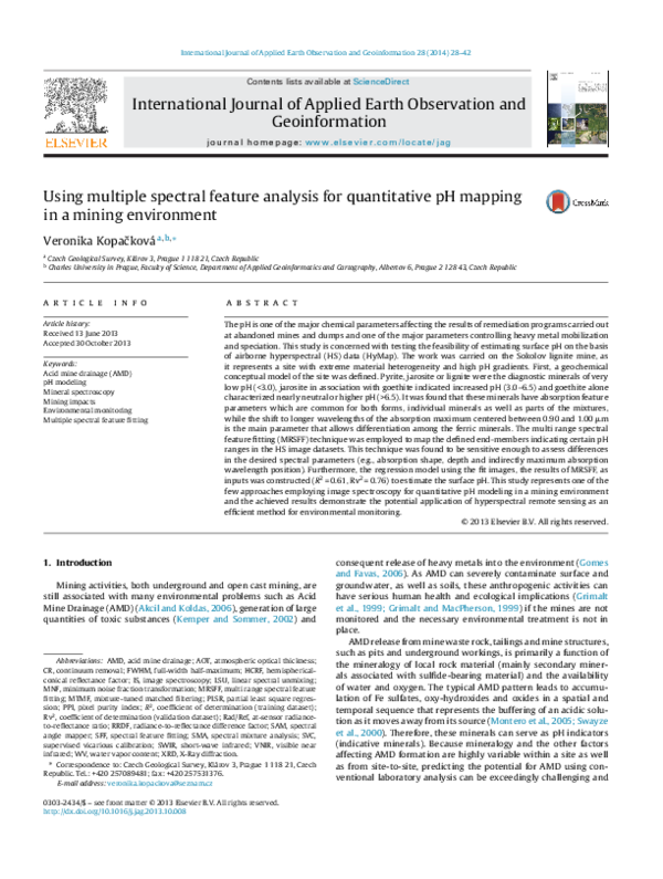 Pdf Using Multiple Spectral Feature Analysis For Quantitative Ph