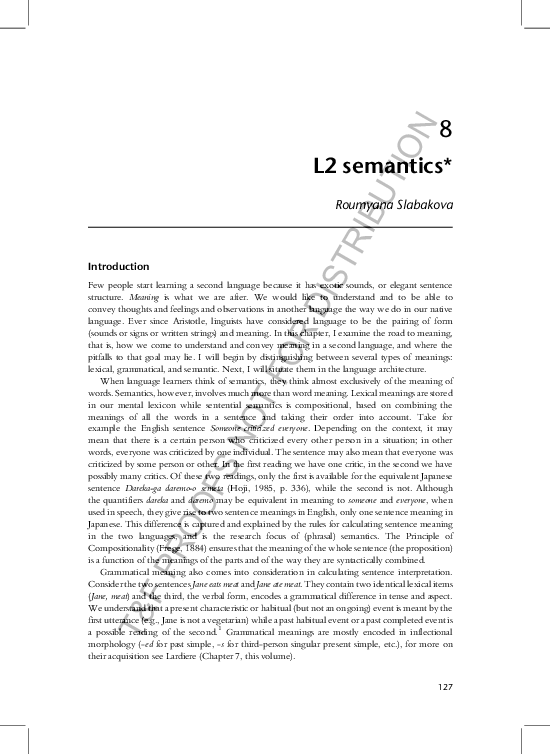(PDF) L2 Semantics