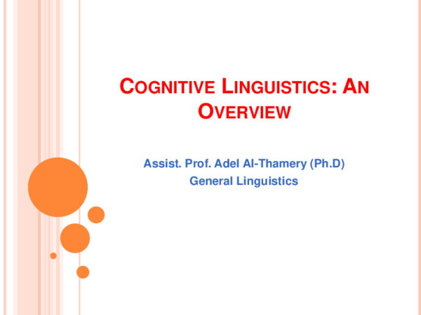 (PPT) cognitive linguistics