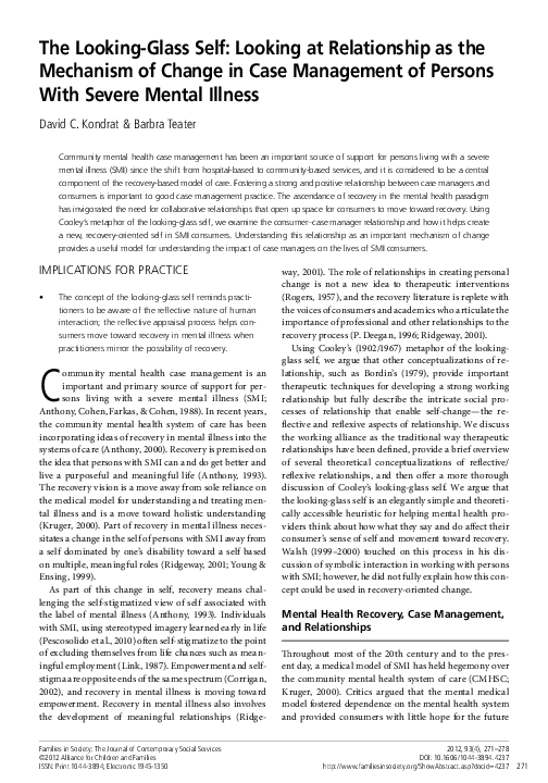 (PDF) The looking-glass self: Looking at relationship as the mechanism ...