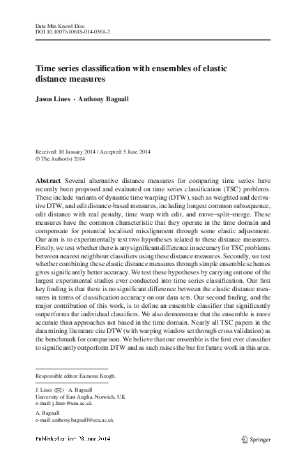 (PDF) Time series classification with ensembles of elastic distance ...